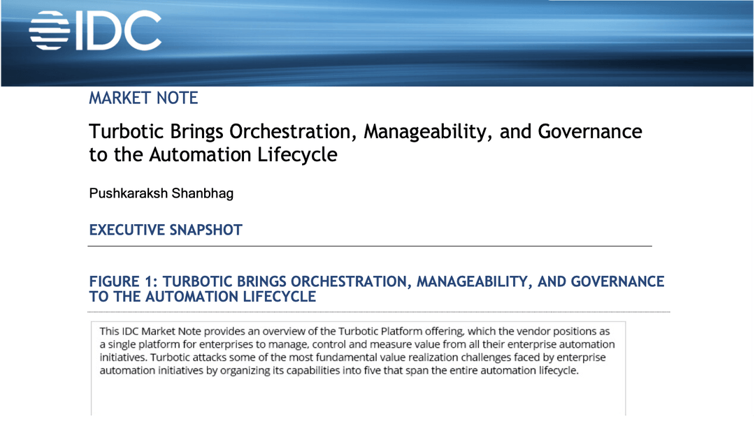 Turbotic: Orchestrate your Enterprise Automation and AI
